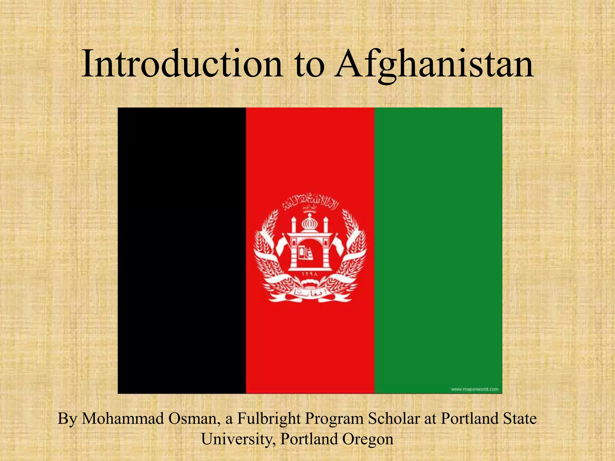Introduction to afghanistan | PPT