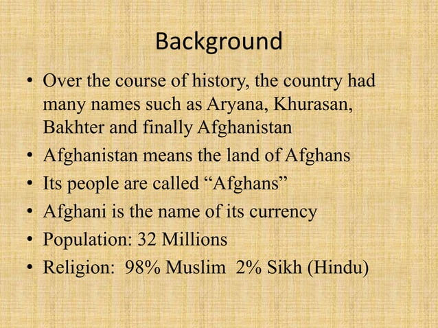 Introduction to afghanistan | PPT