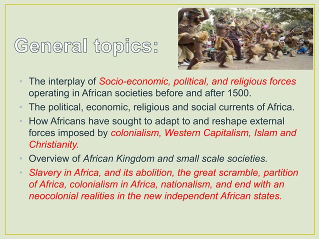 Introduction to african history, culture and society | PPTX