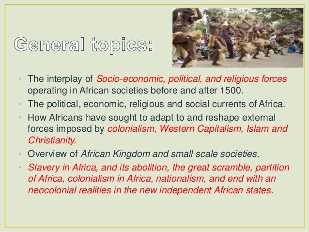 Introduction to african history, culture and society