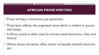 Introduction to African Lit 21st literature pptx | PPTX | Africa Travel ...