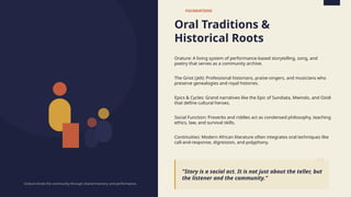 Comprehensive Exploration of African Literature: From Oral Traditions ...