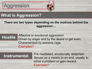 Introduction to aggression A2 | PPTX