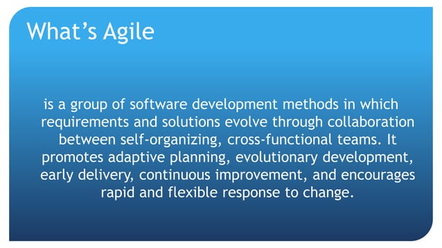 Introduction to agile | PPT