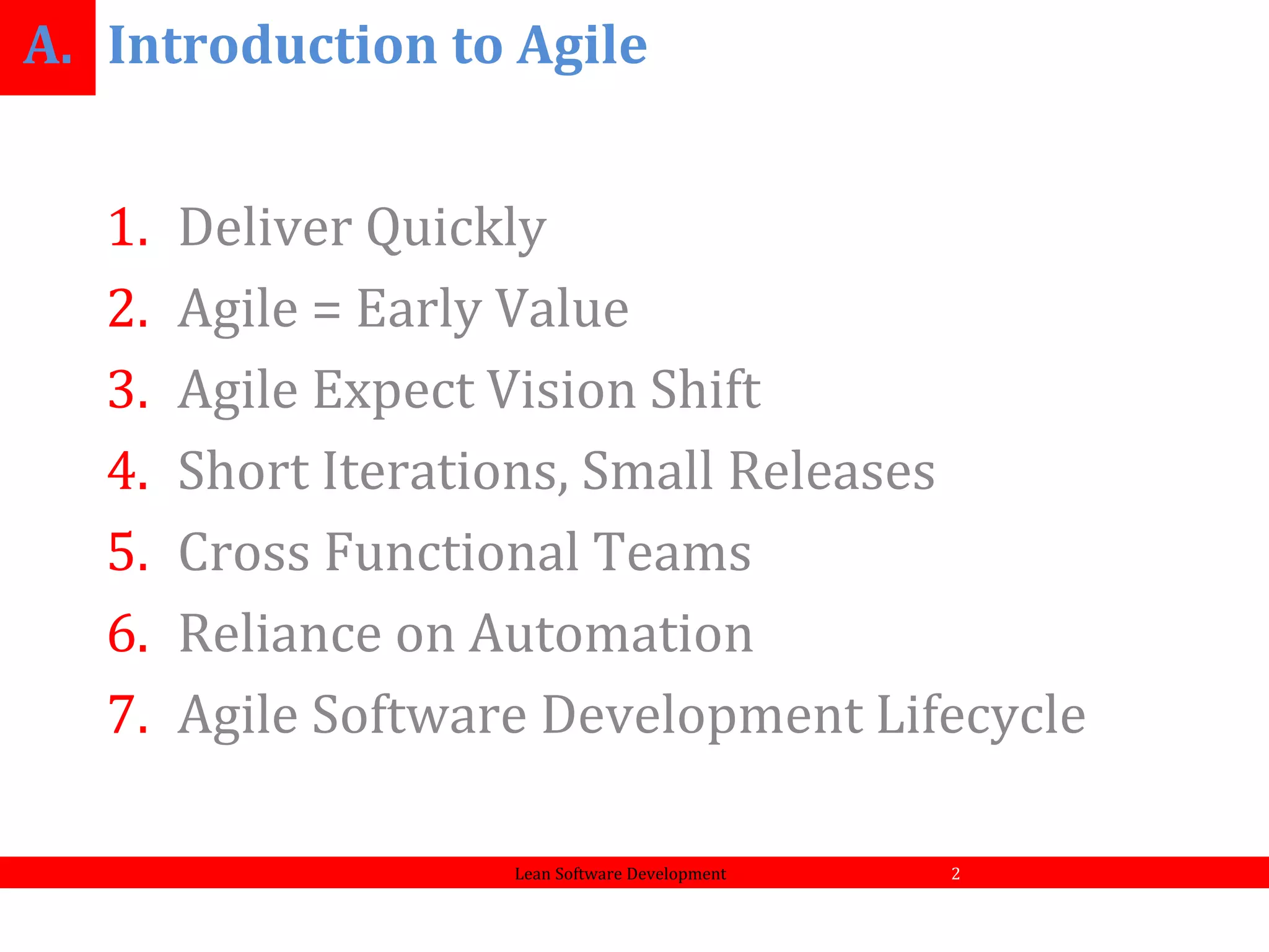 Introduction To Agile And Lean Software Development Pptx