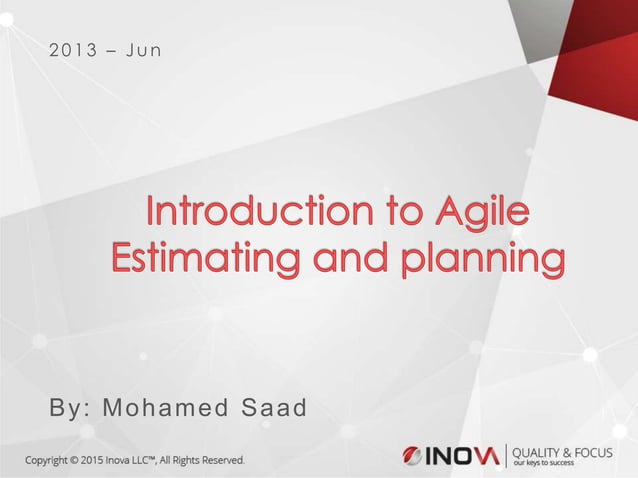 Introduction to agile estimating and planning | PPT