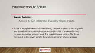 Introduction to Scrum framework | PPT