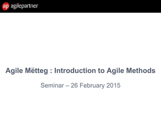 Introduction to agile methods | PPT