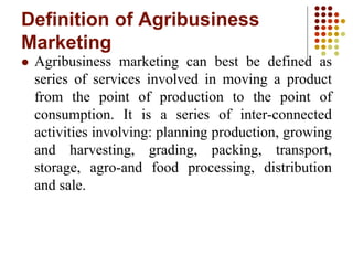 Introduction to agribusiness marketing | PPTX