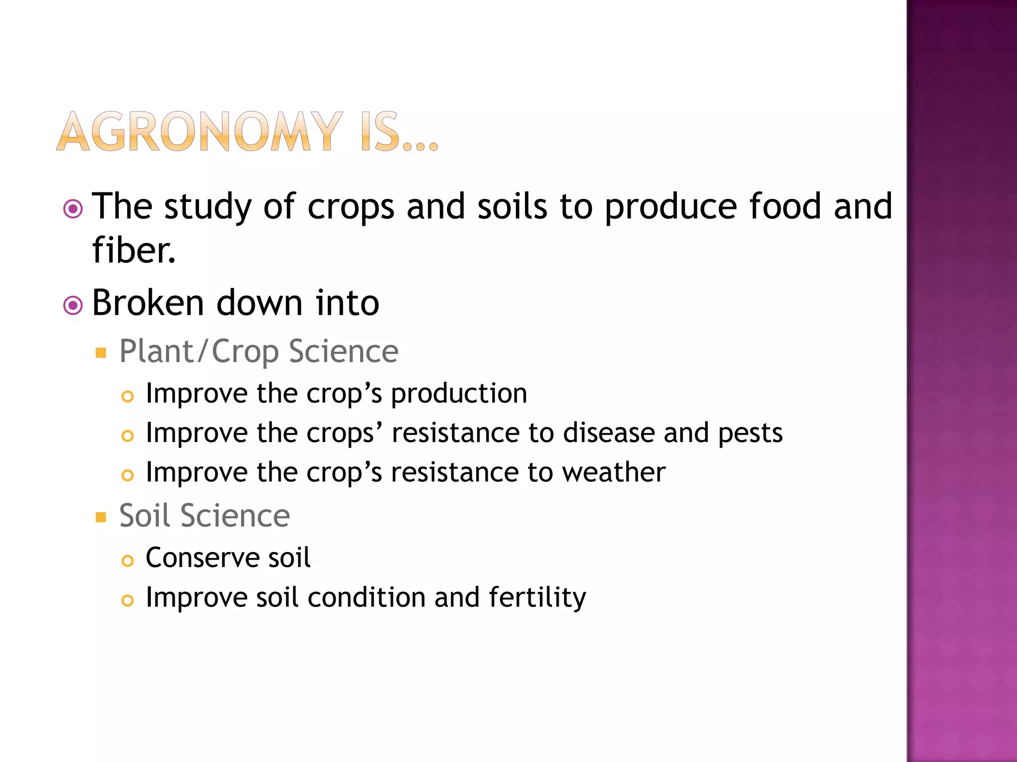 Introduction to agriculture handout | PPTX