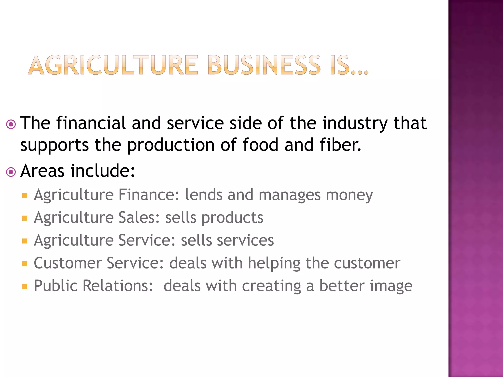 Introduction to agriculture handout | PPTX