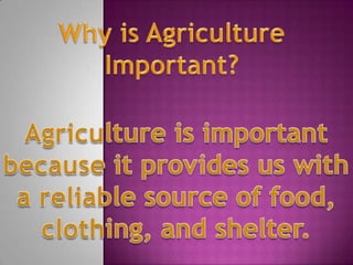 Introduction to agriculture handout | PPTX