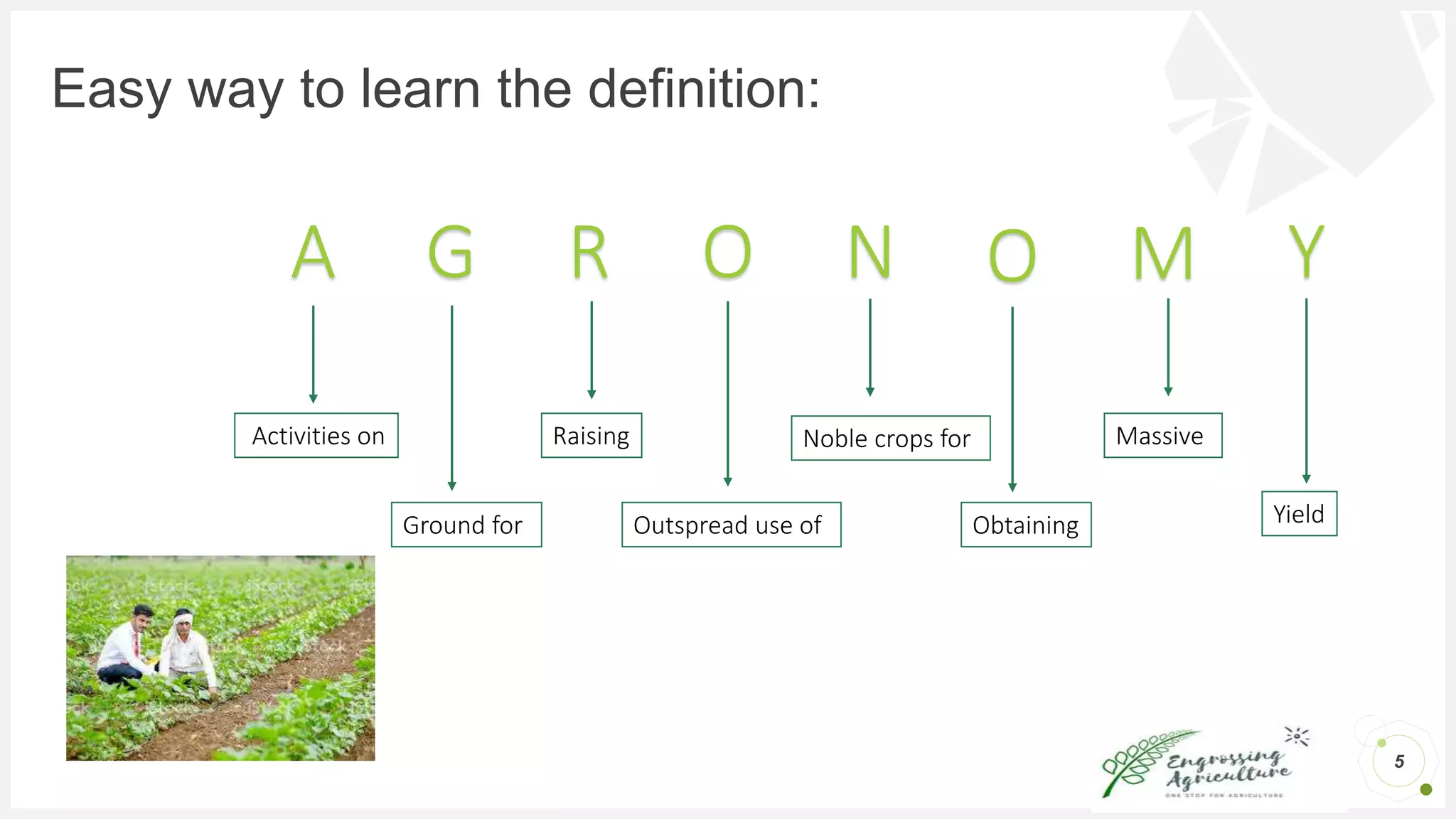 Introduction to agronomy | PPTX