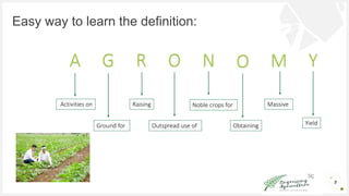 Introduction to agronomy | PPTX