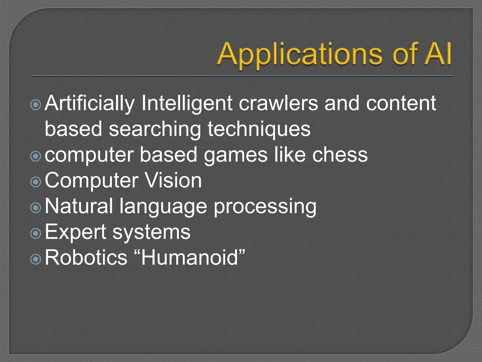 Introduction to artificial intelligence lecture 1 | PPT