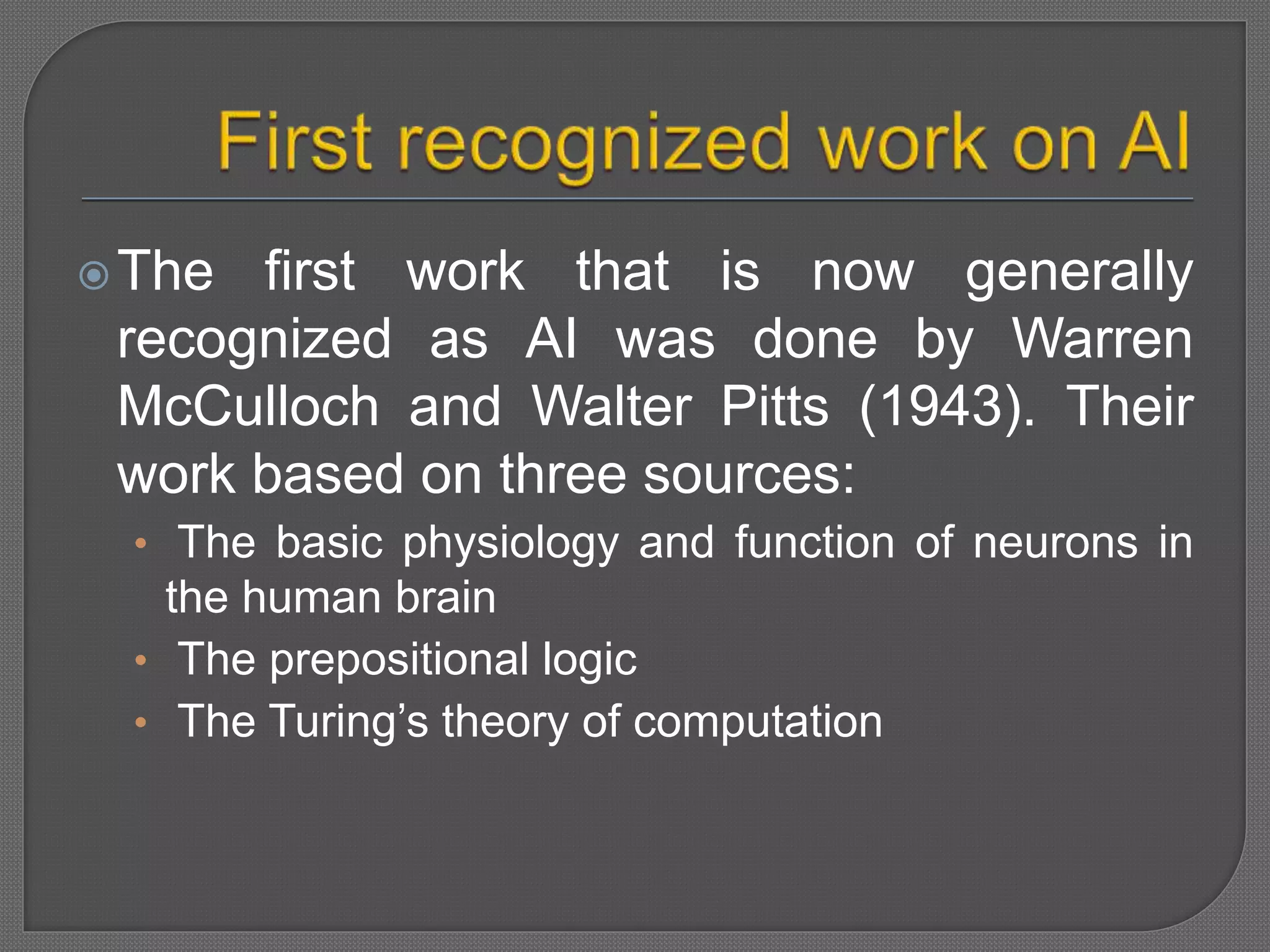 Introduction To Artificial Intelligence Lecture 1 Ppt
