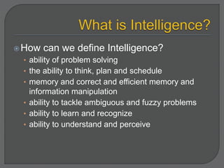 Introduction to artificial intelligence lecture 1 | PPTX