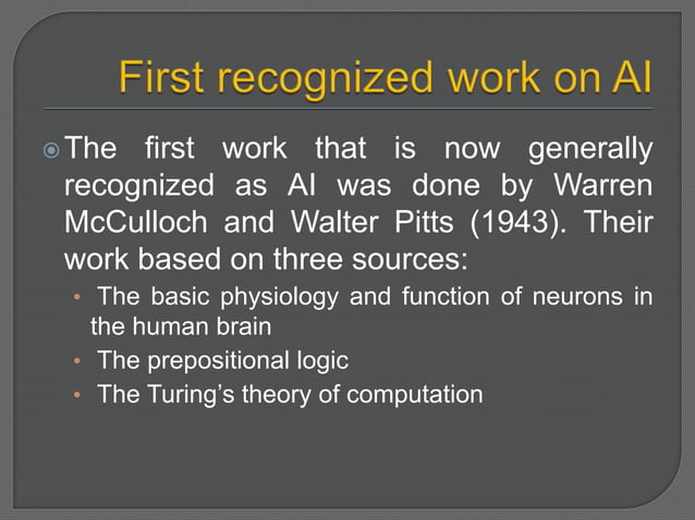 Introduction to artificial intelligence lecture 1 | PPT