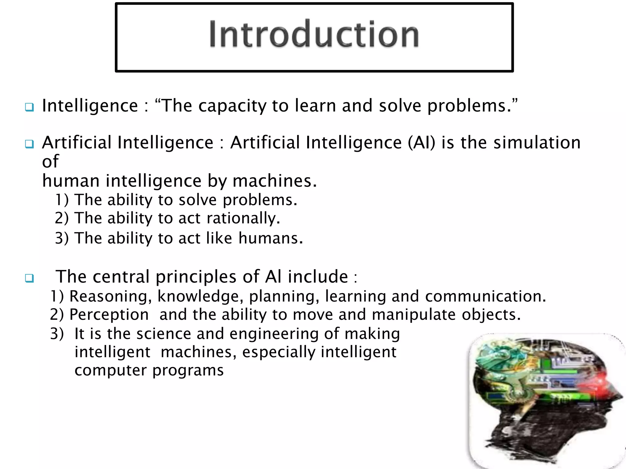 Introduction to Artificial Intelligence | PPTX