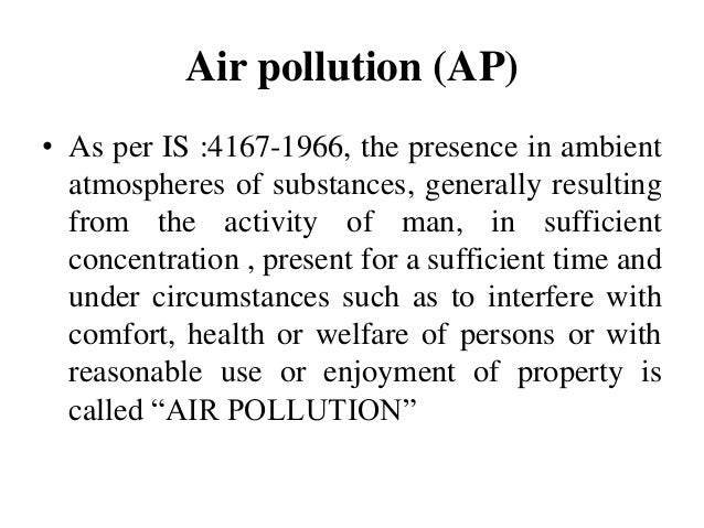 Introduction to air pollution