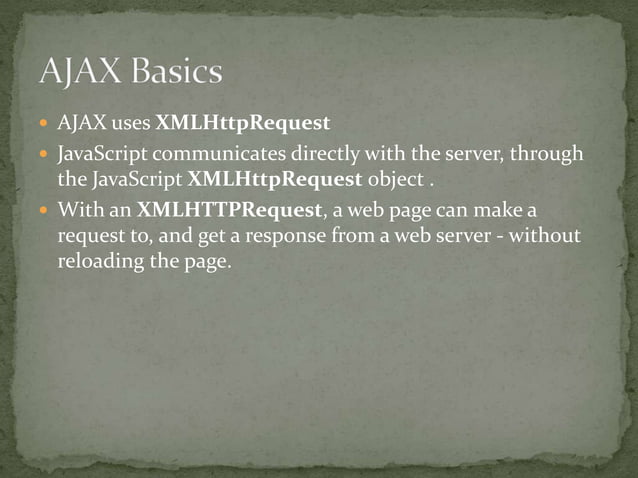 Introduction to ajax | PPTX