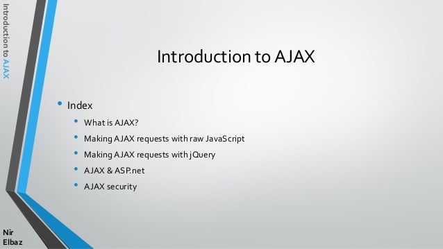 Introduction to ajax