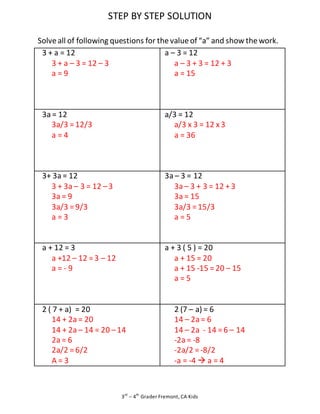 Introduction to algebra 1 | PDF