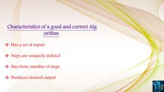 Introduction to algorithms | PPTX