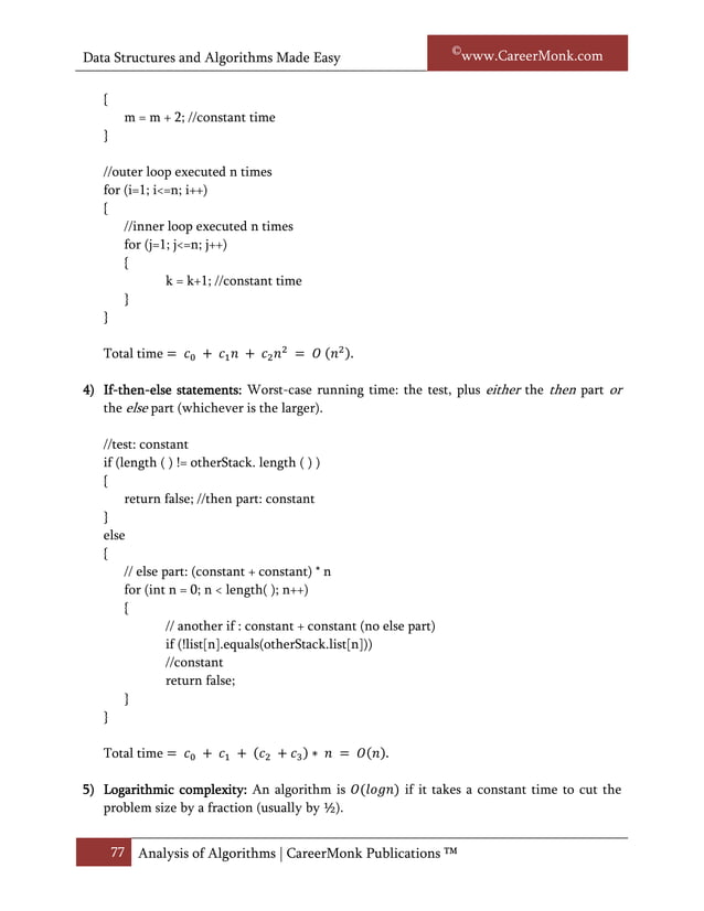 Introductionto analysis of algorithms | PDF