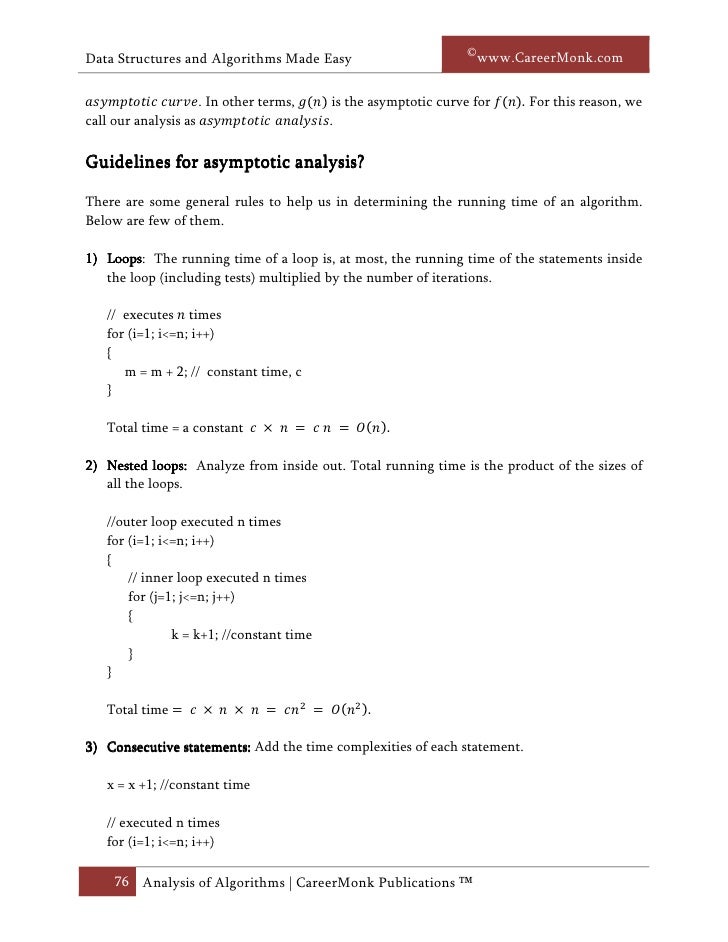 Introductionto Analysis Of Algorithms