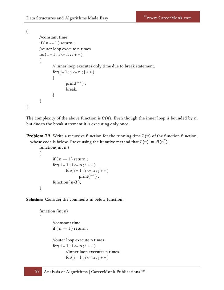 Introductionto Analysis Of Algorithms