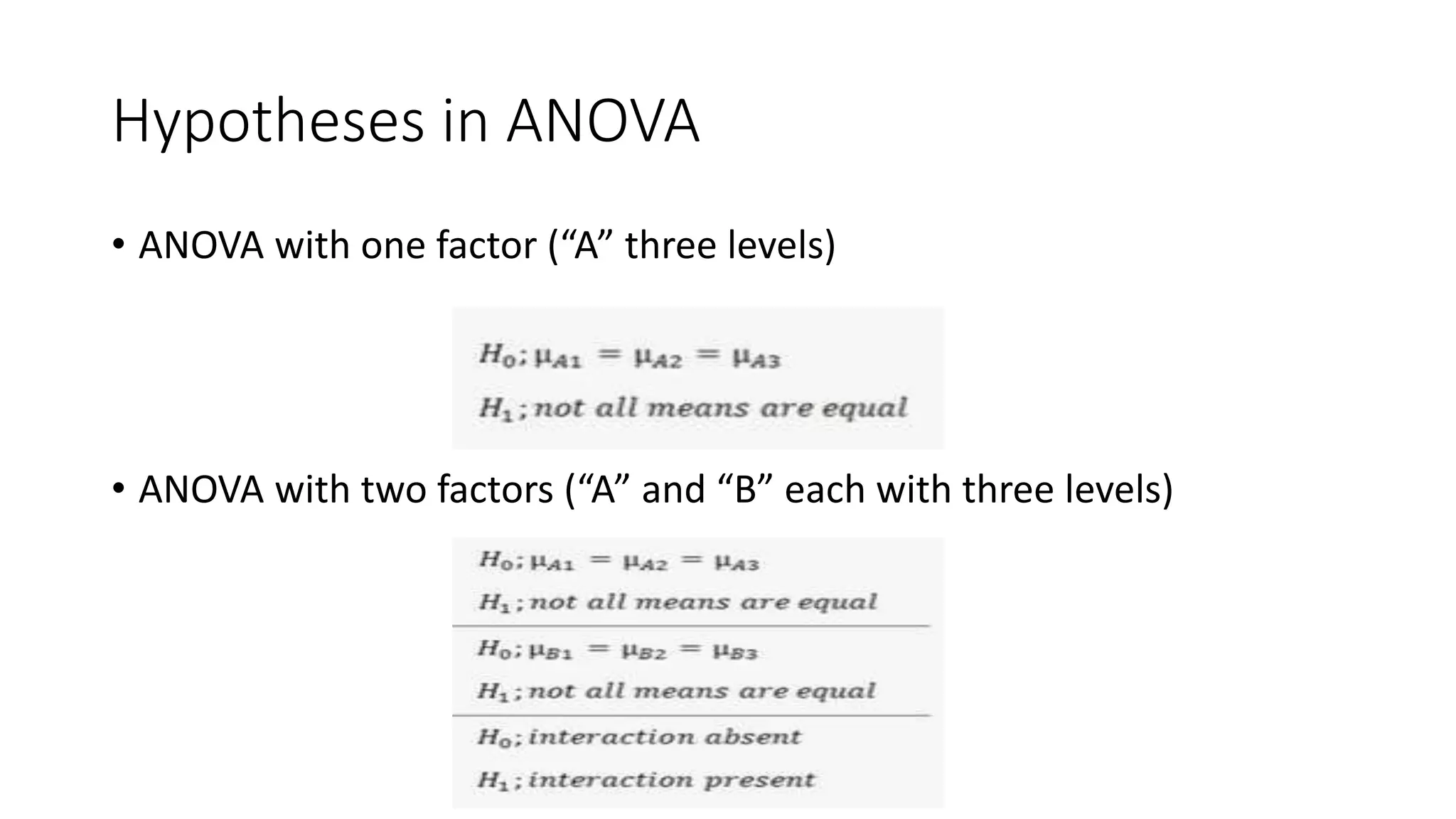 Introduction To Analysis Of Variance Anova Pptx