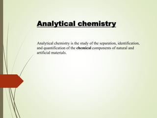 Introduction to Analytical Chemistry | PPTX