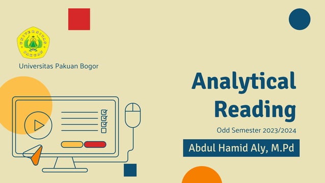 Introduction to Analytical Reading.pptx | Educational Assessment ...