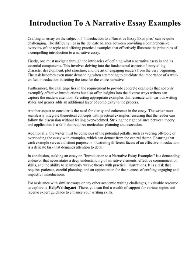 Introduction To A Narrative Essay Examples.pdf