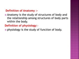 INTRODUCTION TO ANATOMICAL TERMS, anatomy and physiology introduction ...