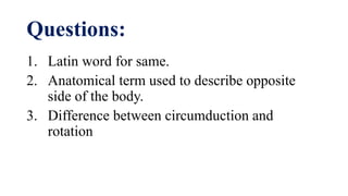 Introduction to anatomicomedical terms | PPT