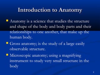 Introduction to anatomy | PPT