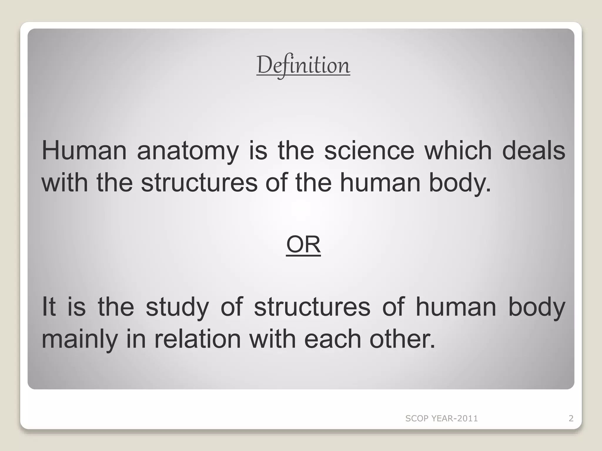 Introduction to anatomy | PPT