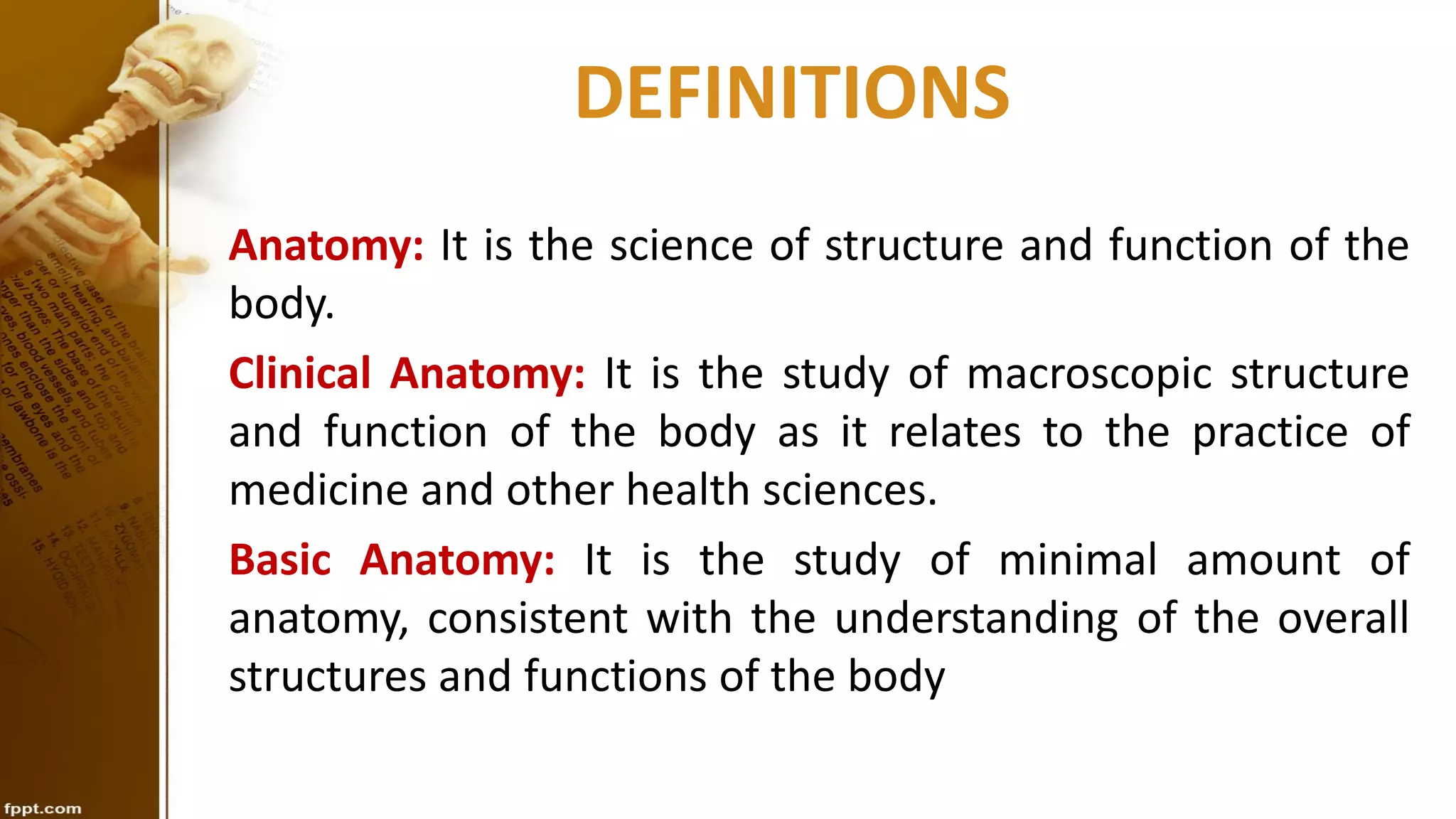Introduction to Anatomy (Easy) | PPT