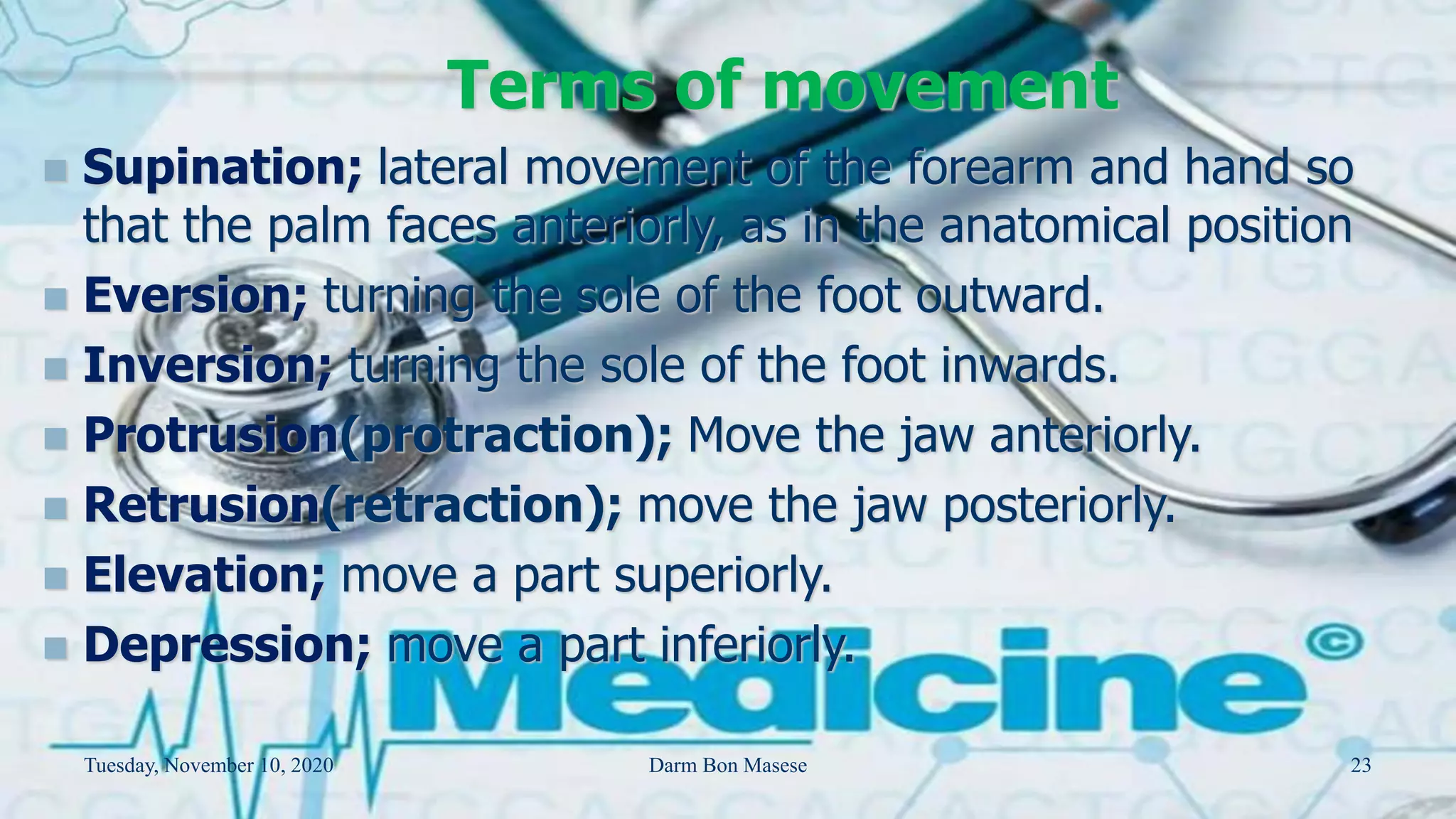 Introduction to anatomy | PDF