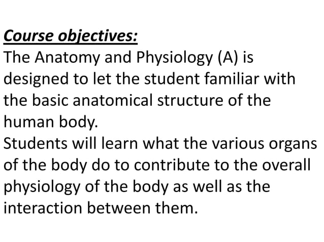 INTRODUCTION TO ANATOMY AND PHYSIOLOGY FOR BEGINNERS | PPTX ...