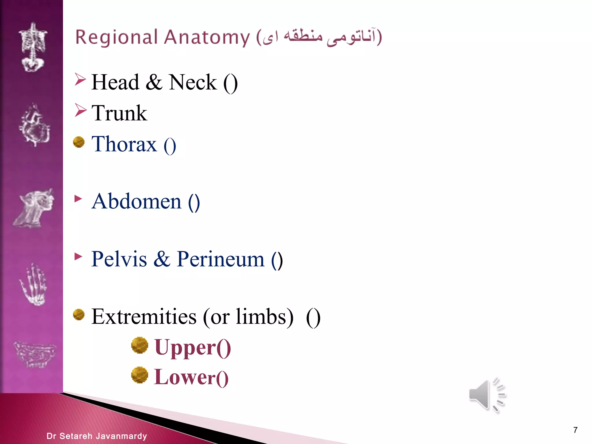 Introduction to anatomy, anatomical terms | PPT