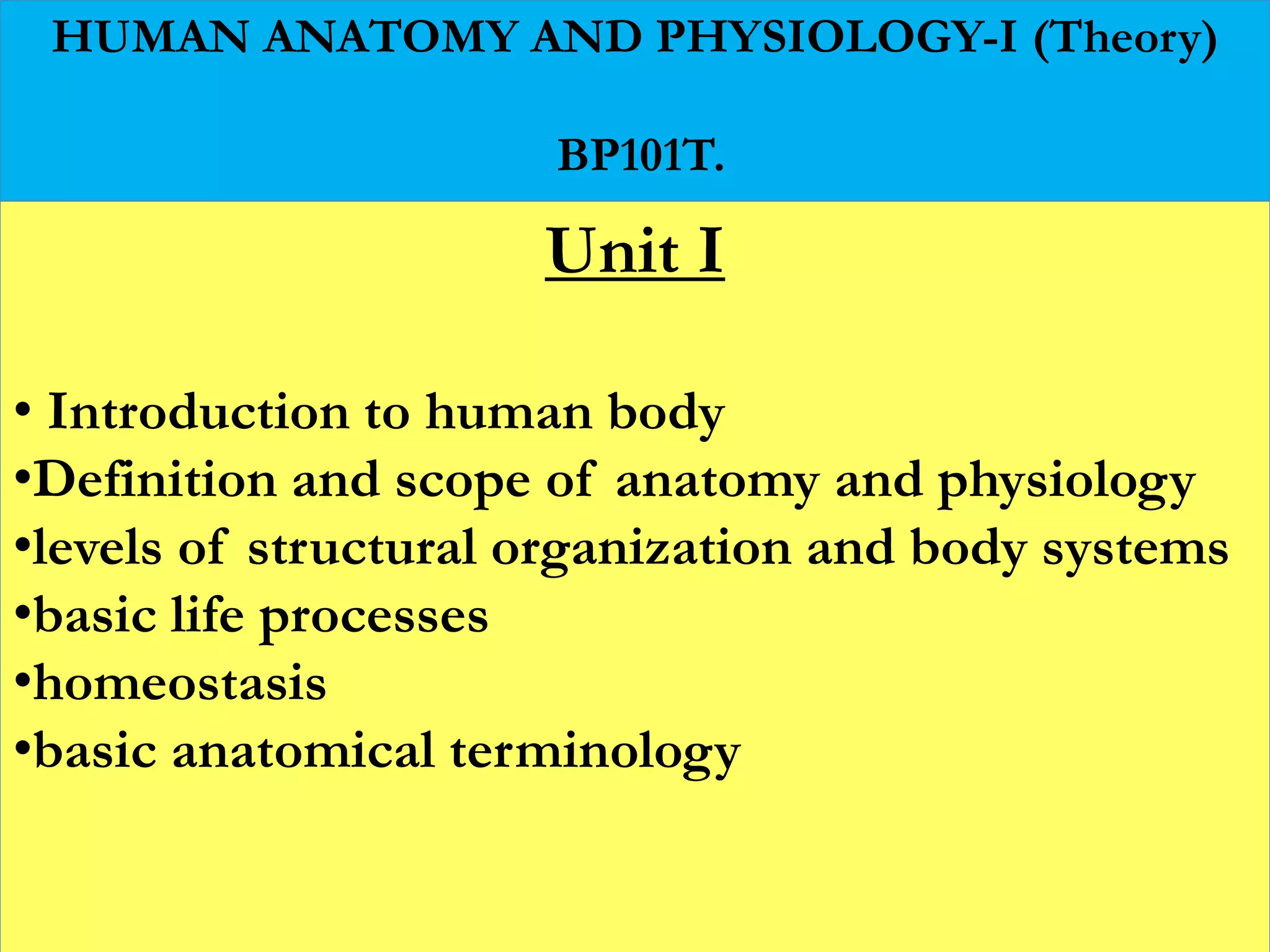 introduction to anatomy and physiology | PPT