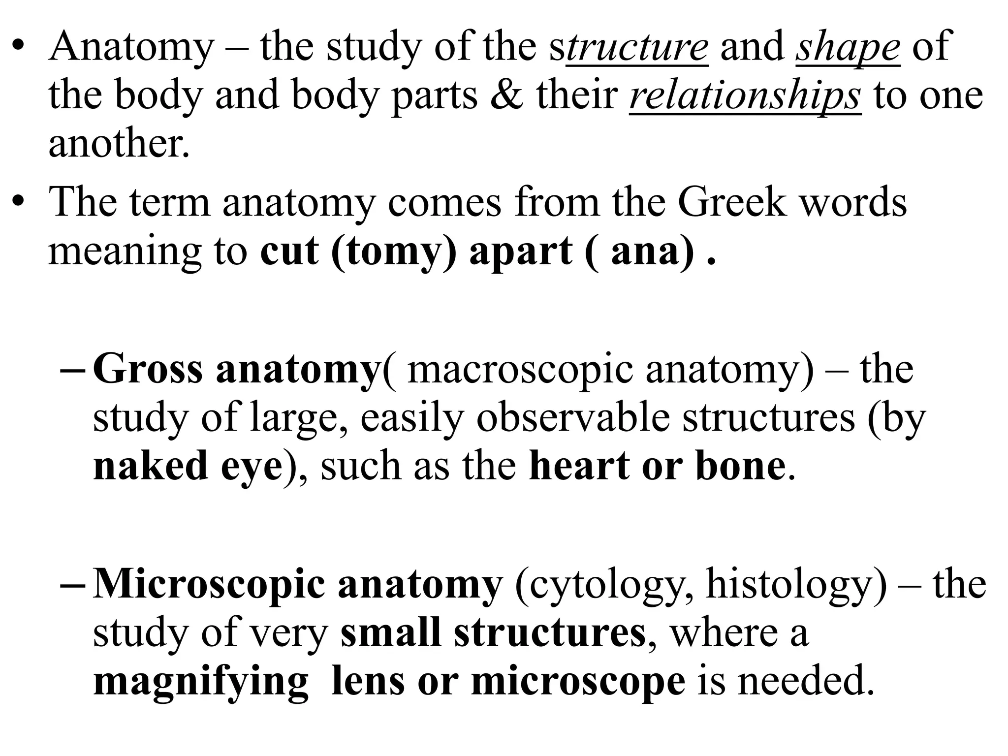 introduction to anatomy and physiology | PPT