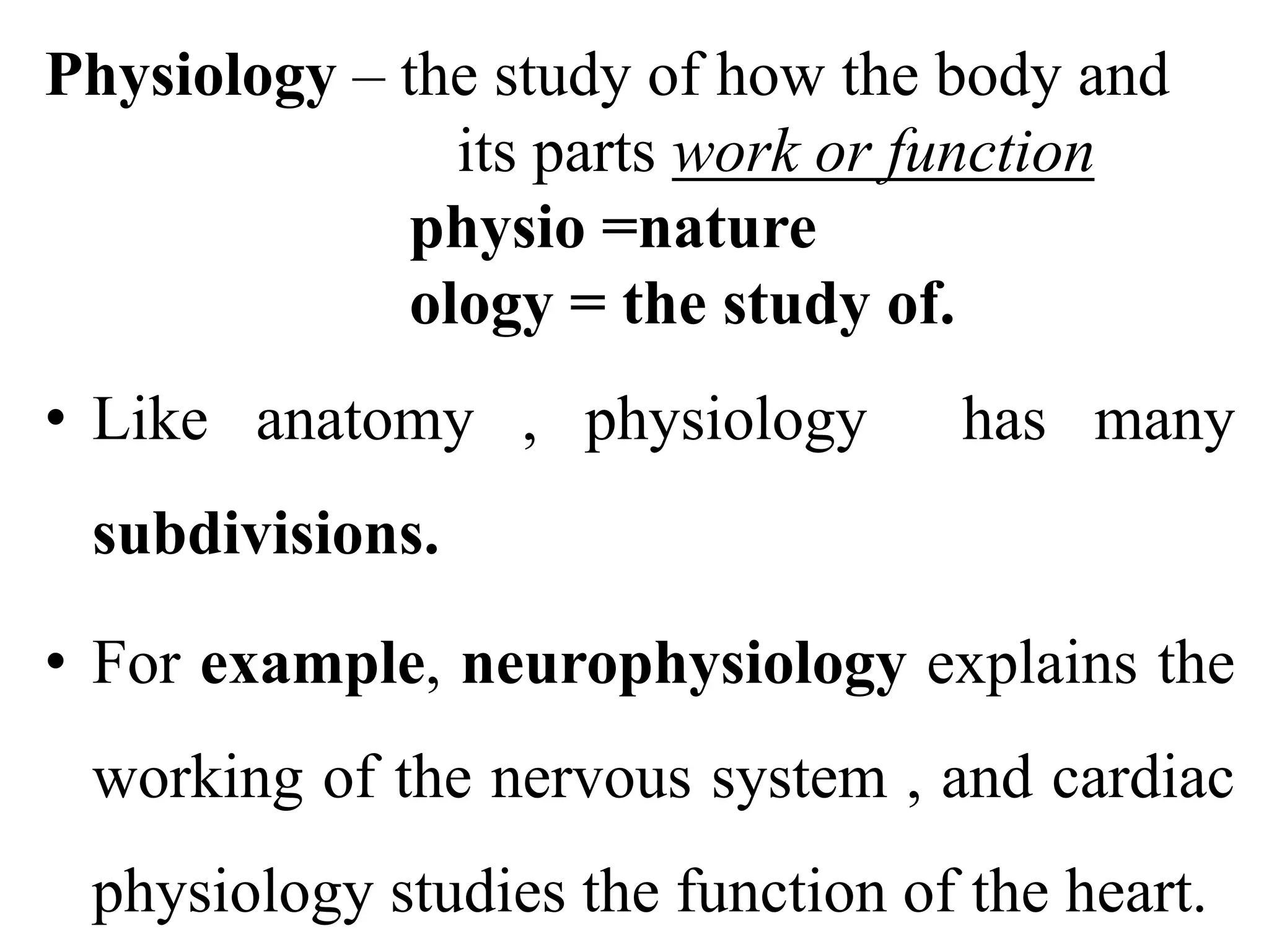 introduction to anatomy and physiology | PPT