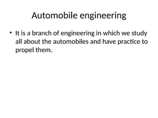 Introduction to an automobile classifica | PPTX