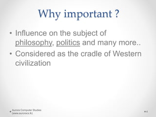 Introduction to the ancient Greek civilization | PPTX