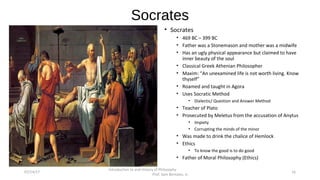 Introduction to and History of Philosophy | PPT