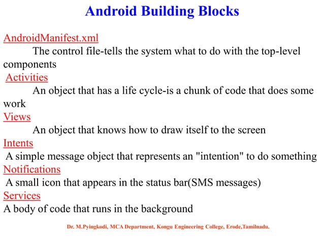 Introduction to Android Programming | PPT